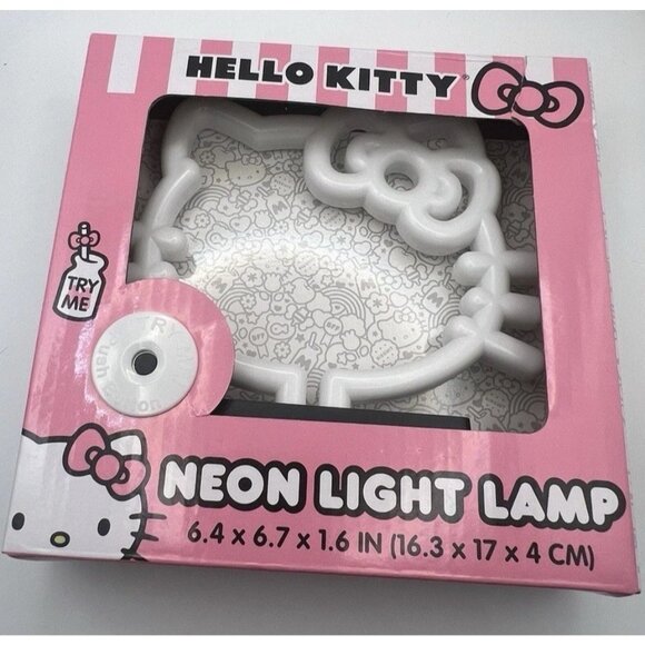 Sanrio | Wall Decor | Hello Kitty Neon Light Lamp W Face Bow Pink ...